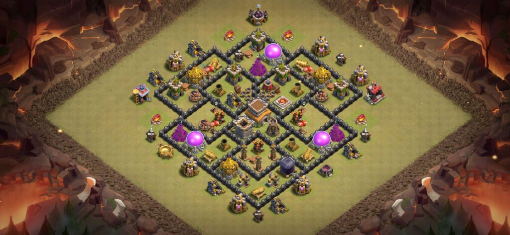 2023 Th8 War Base Layout With Layout Copy Link - Base of Clans