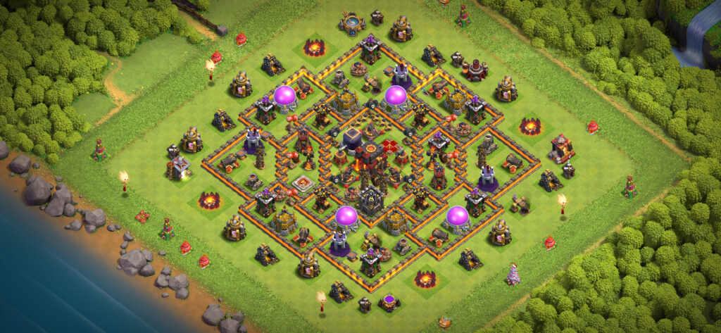 2023 COC TH10 Base layout with Copy Link of layout - Base of Clans