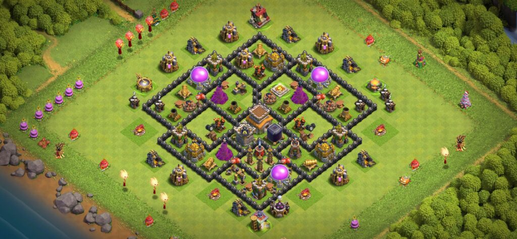 New 2023 COC TH8 Base Layout With Layout Copy Link - Base of Clans