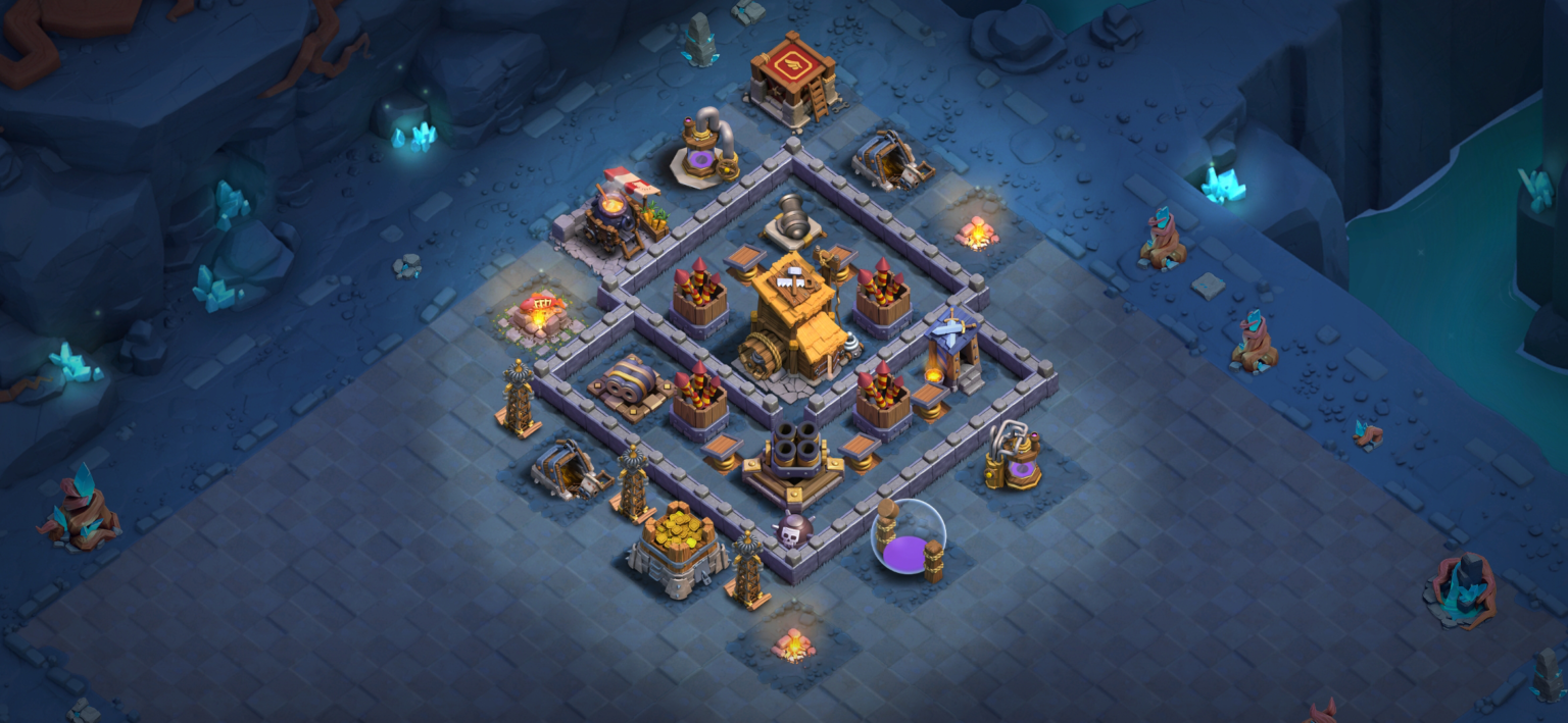 New Builder Hall 8 Base Layout (2 Stage) with copy Link - Base of Clans
