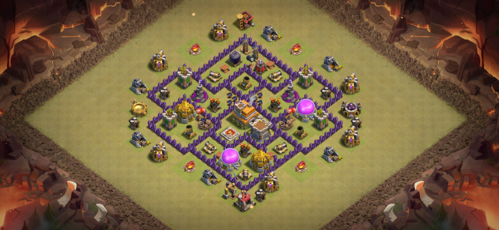 War-Tested Designs: TH7 War Base Layout Planning - Base of Clans