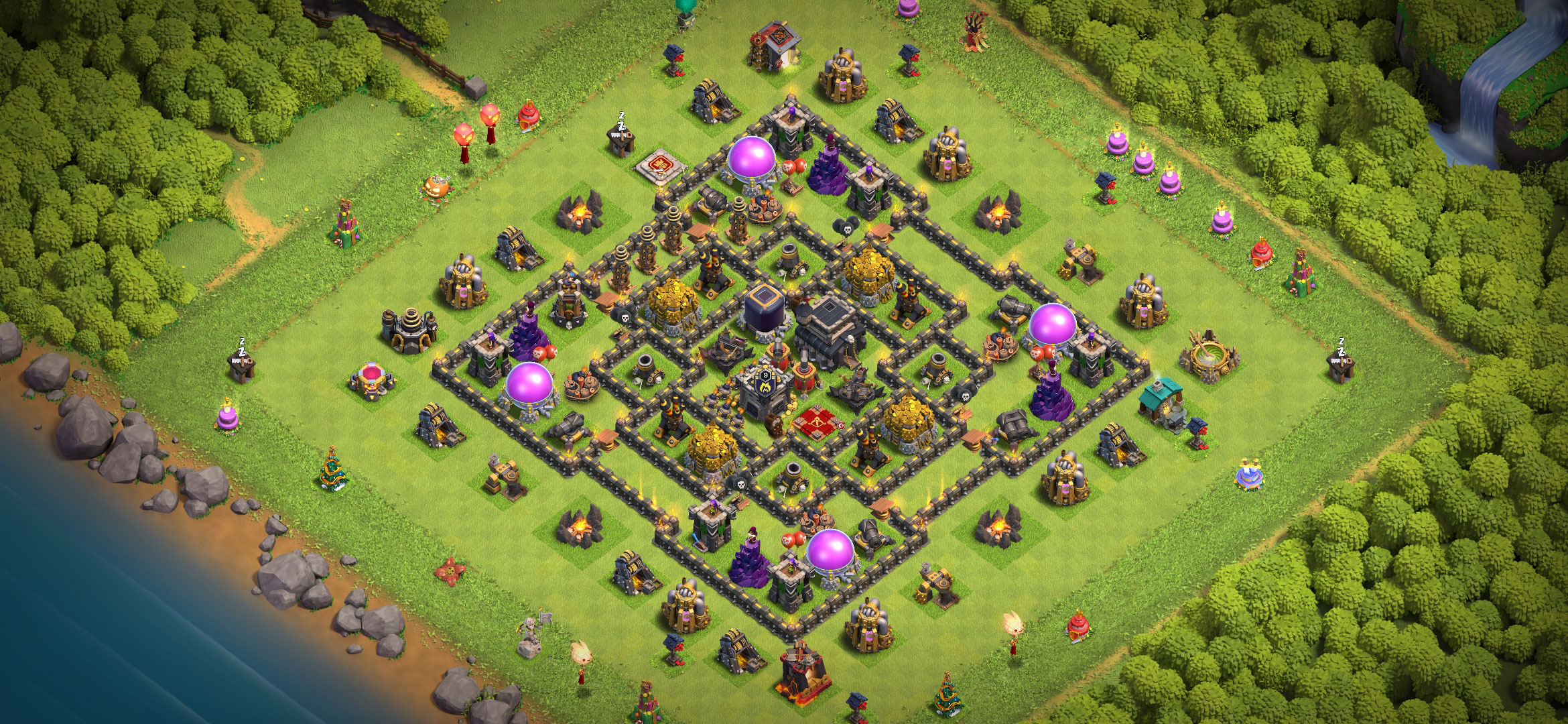 TH9 Home Base Layout: Ultimate Strategic Defense - Base of Clans