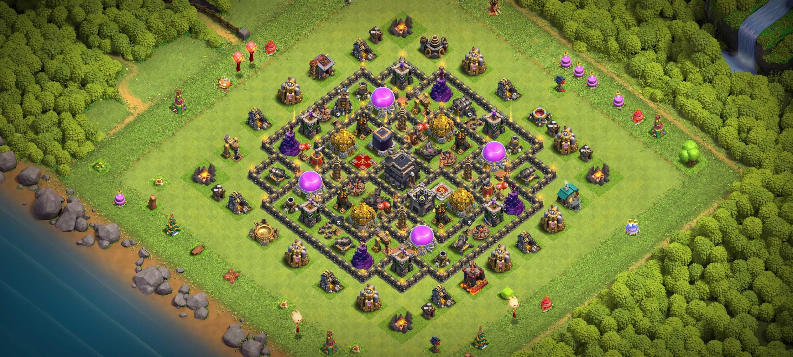 Master Your Defense with the Ultimate COC TH9 Hybrid Base Layout - Base of Clans
