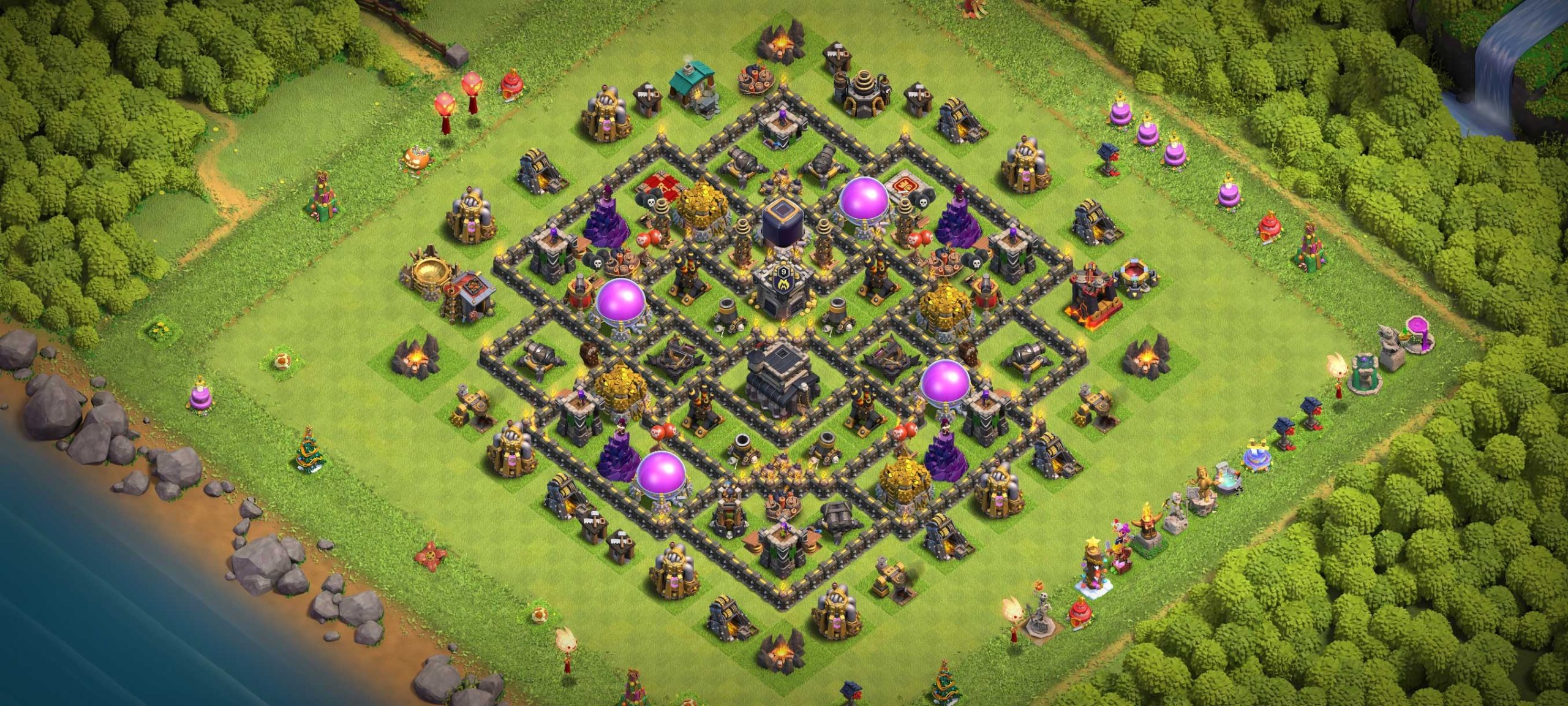 TH9 Home Base Layout: Mastering Your Clash of Clans Strategy - Base of ...