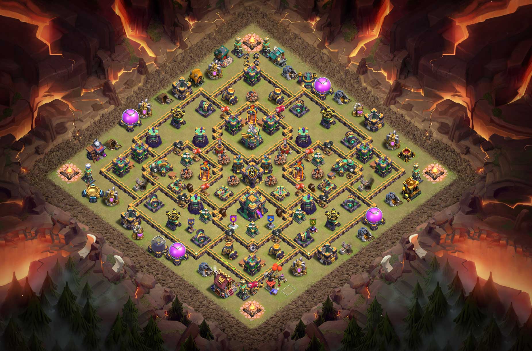 TH14 War Base Design Secrets - Base of Clans