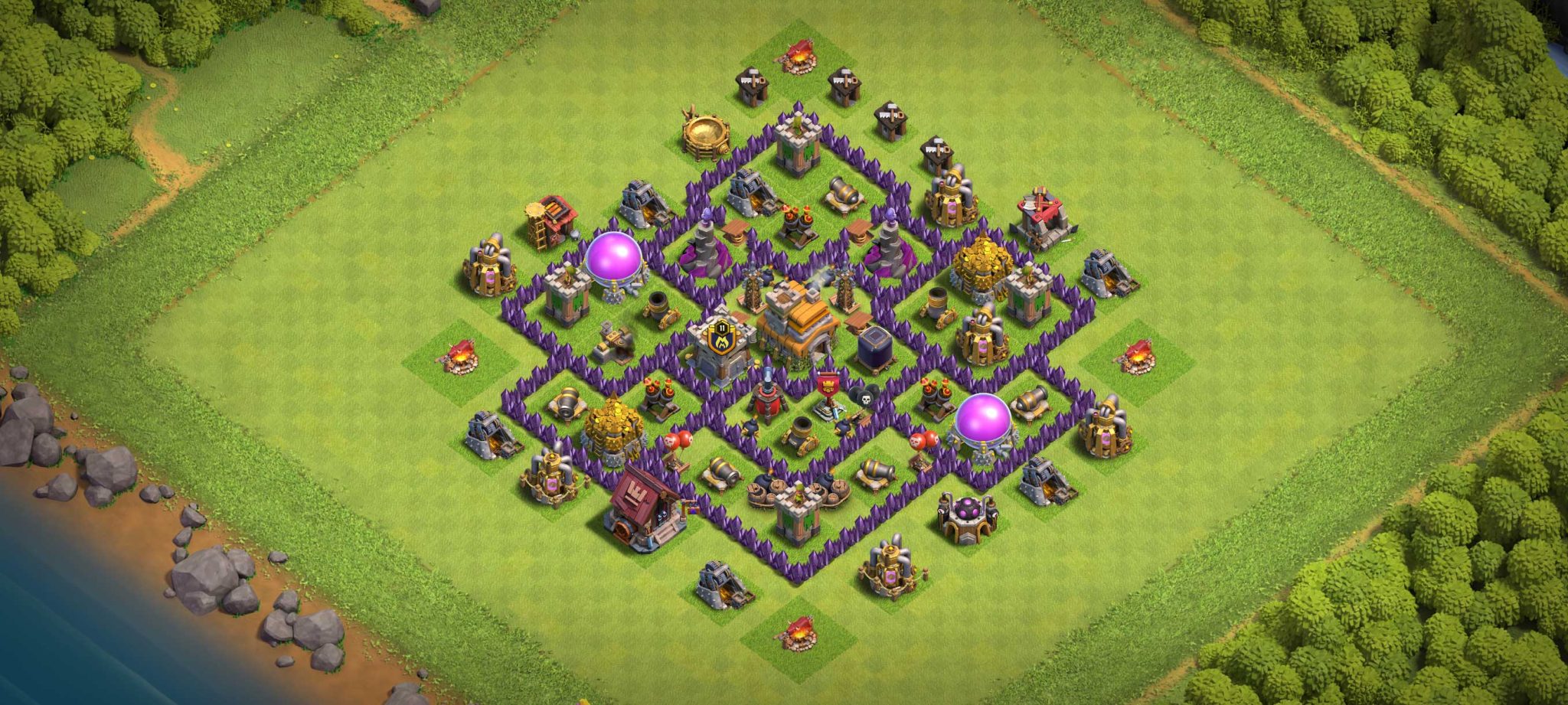 Your Complete Guide to create Perfect TH7 Base Layout - Base of Clans