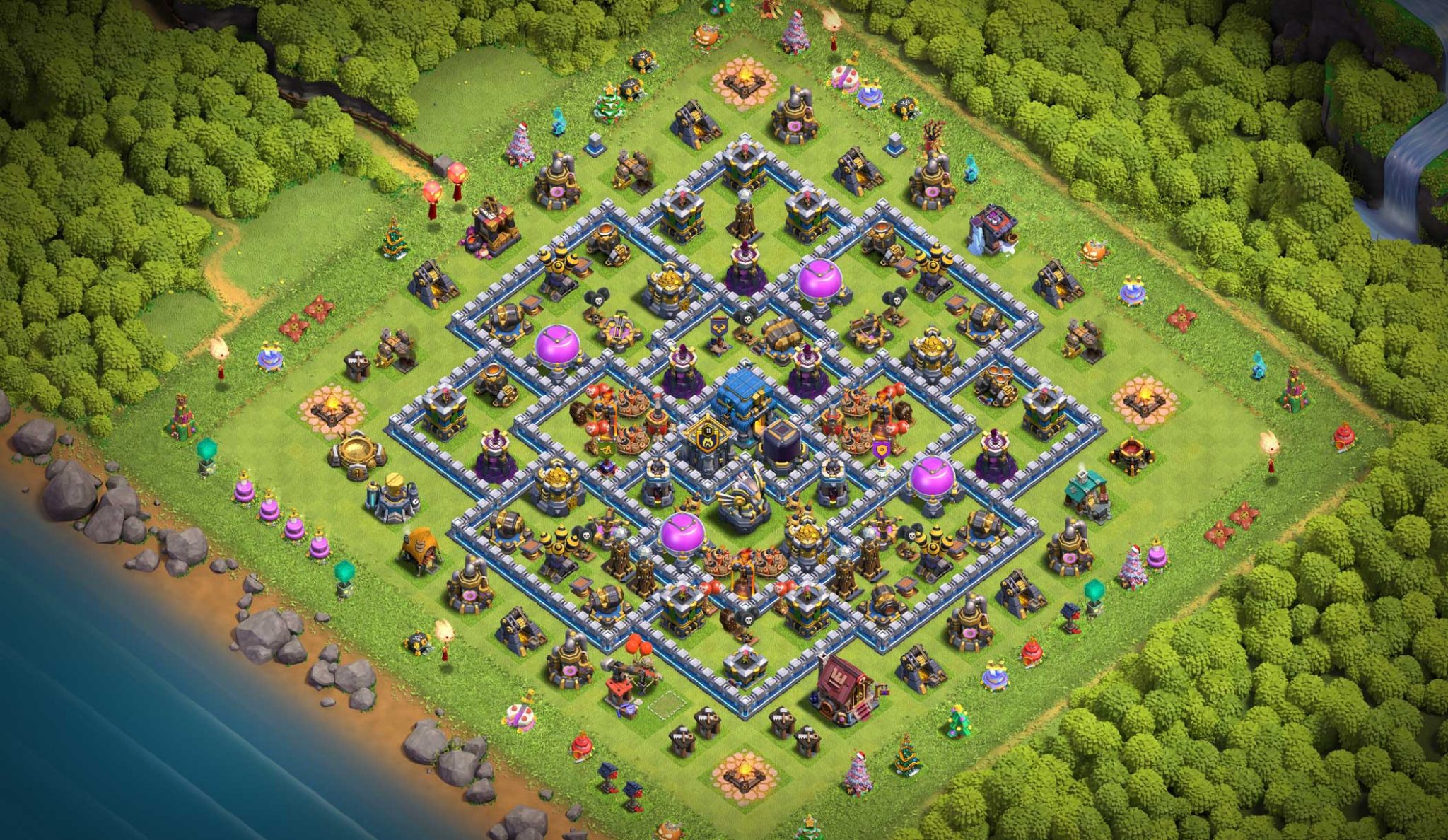 TH12 Base Layout Designs to Protect Your Trophy & Resources - Base of Clans