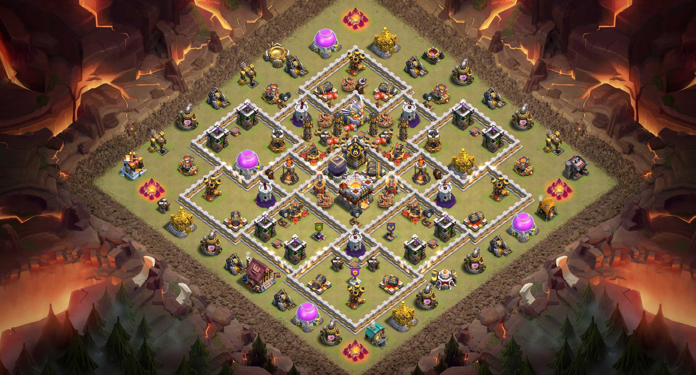 Win Every Wars : Best TH11 War Base Layout - Base of Clans