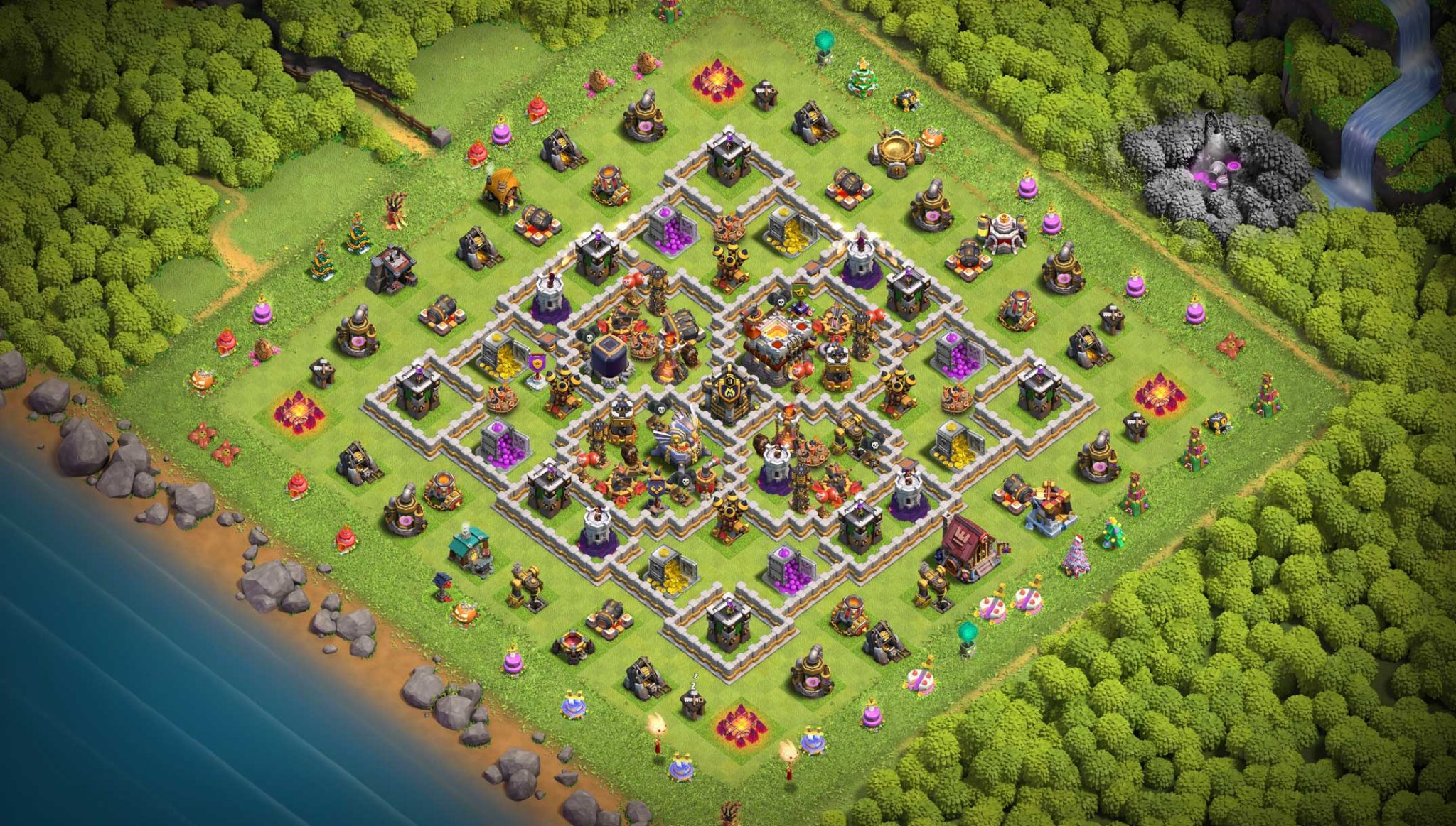 Best TH11 Home Base Layout in Clash of Clans - Base of Clans