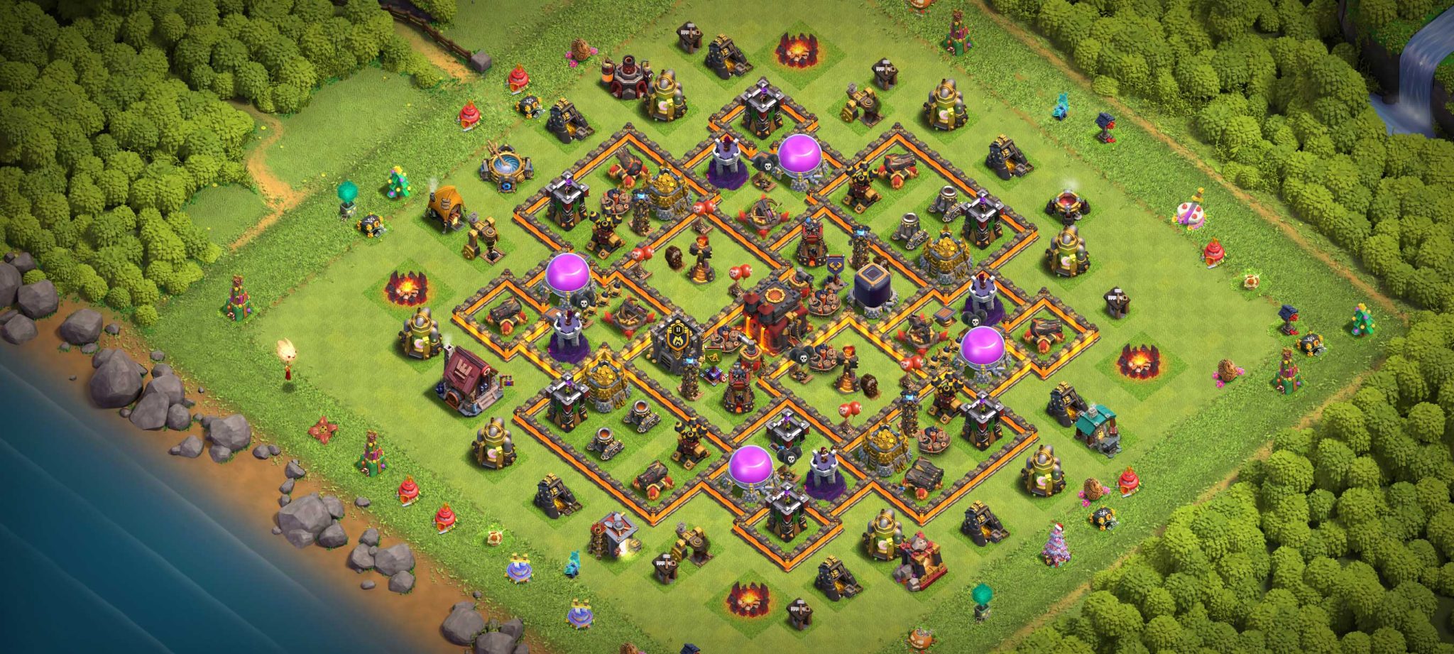 Ultimate TH10 Base Layout 2025 - Anti Everything - Base of Clans