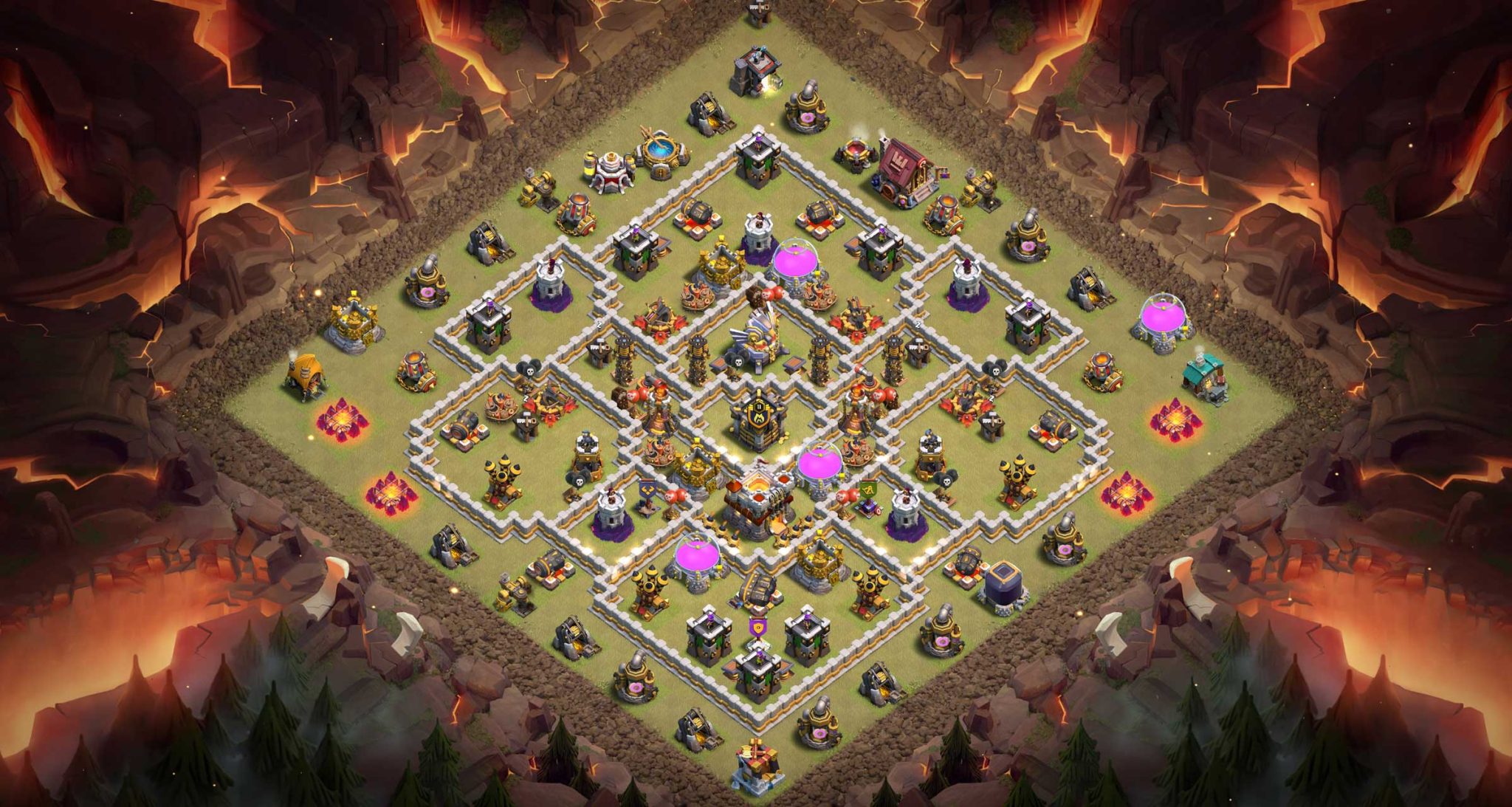 Win Each and Every Wars : Best TH11 War Base Layout - Base of Clans