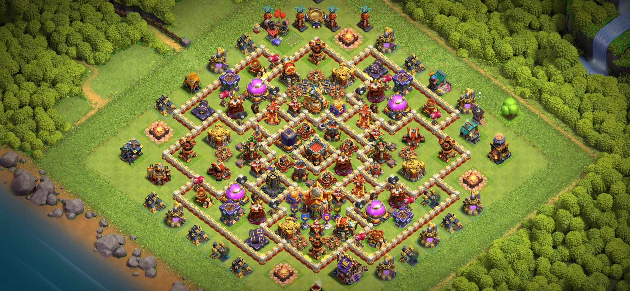 TH16 Hybrid Base: The Ultimate Town Hall 16 Hybrid Base - Base of Clans