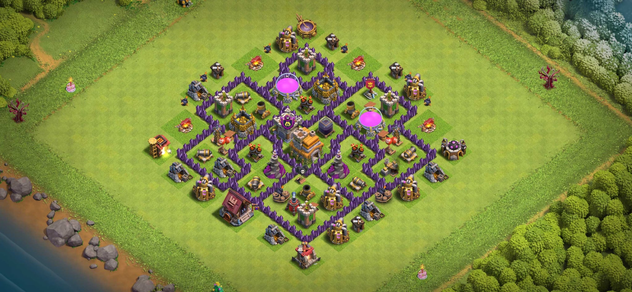 Effortless Defense: Simple but Effective TH7 Home Base Layouts - Base of Clans